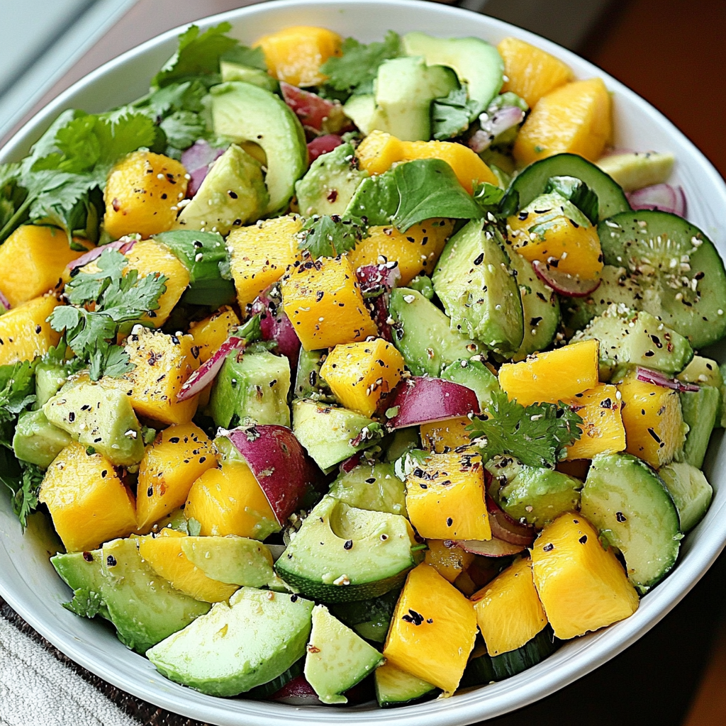 Sommersalat Mango Avocado