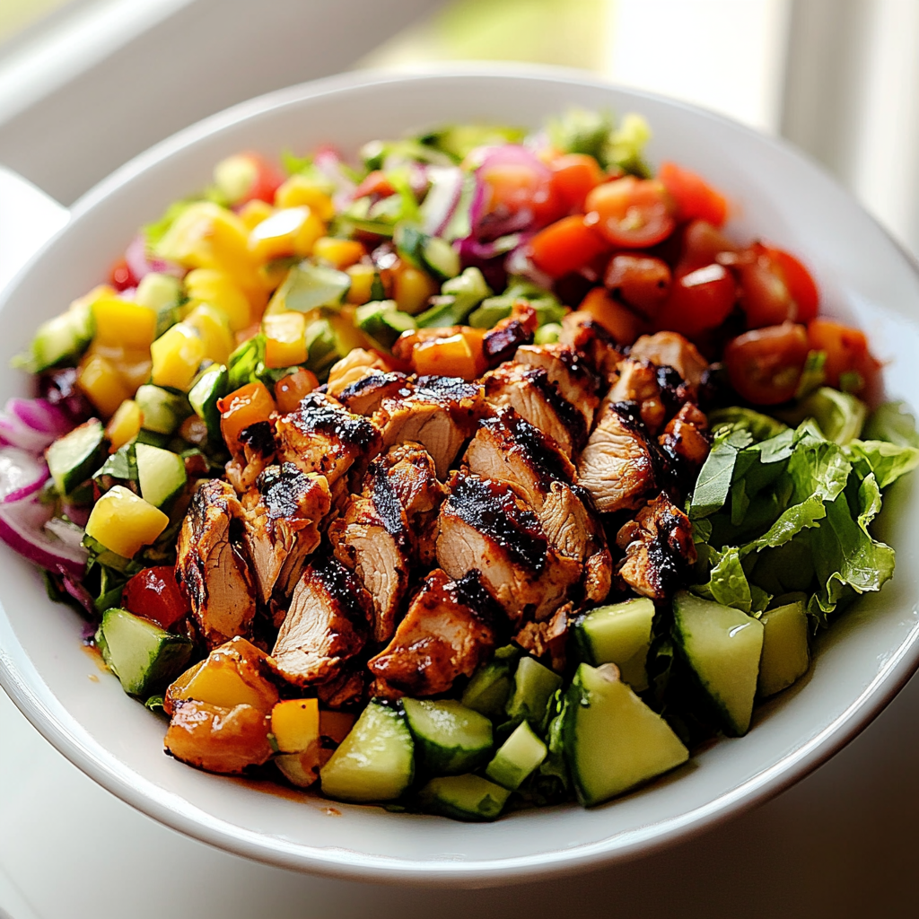BBQ Chicken Chopped Salad - easyflavorhaven.com
