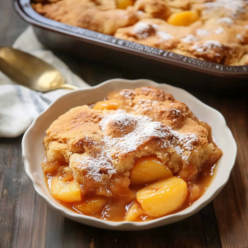 The Best Southern Peach Cobbler Recipe - easyflavorhaven.com