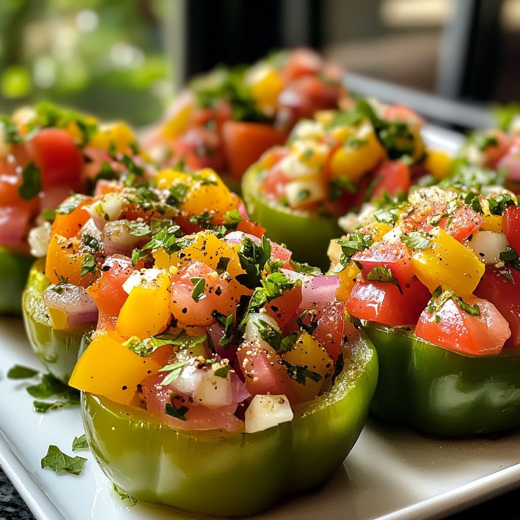 Monster Bell Pepper Salad Cups - easyflavorhaven.com